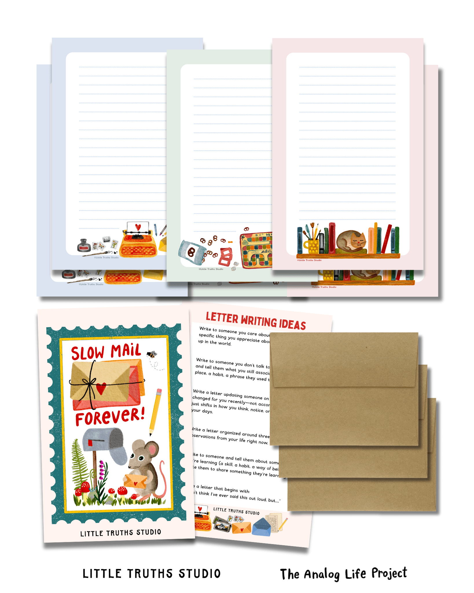Analog Dreams Letter Writing Paper With Envelopes – Little Truths Studio