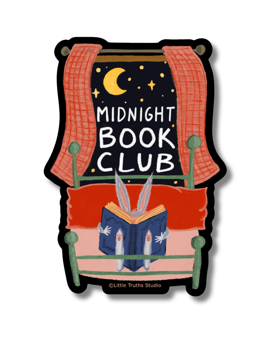 Midnight Book Club Sticker – Little Truths Studio