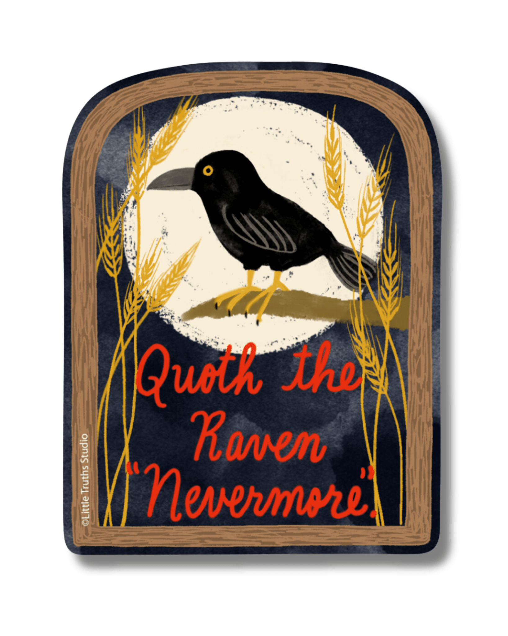 Quoth The Raven Sticker – Little Truths Studio