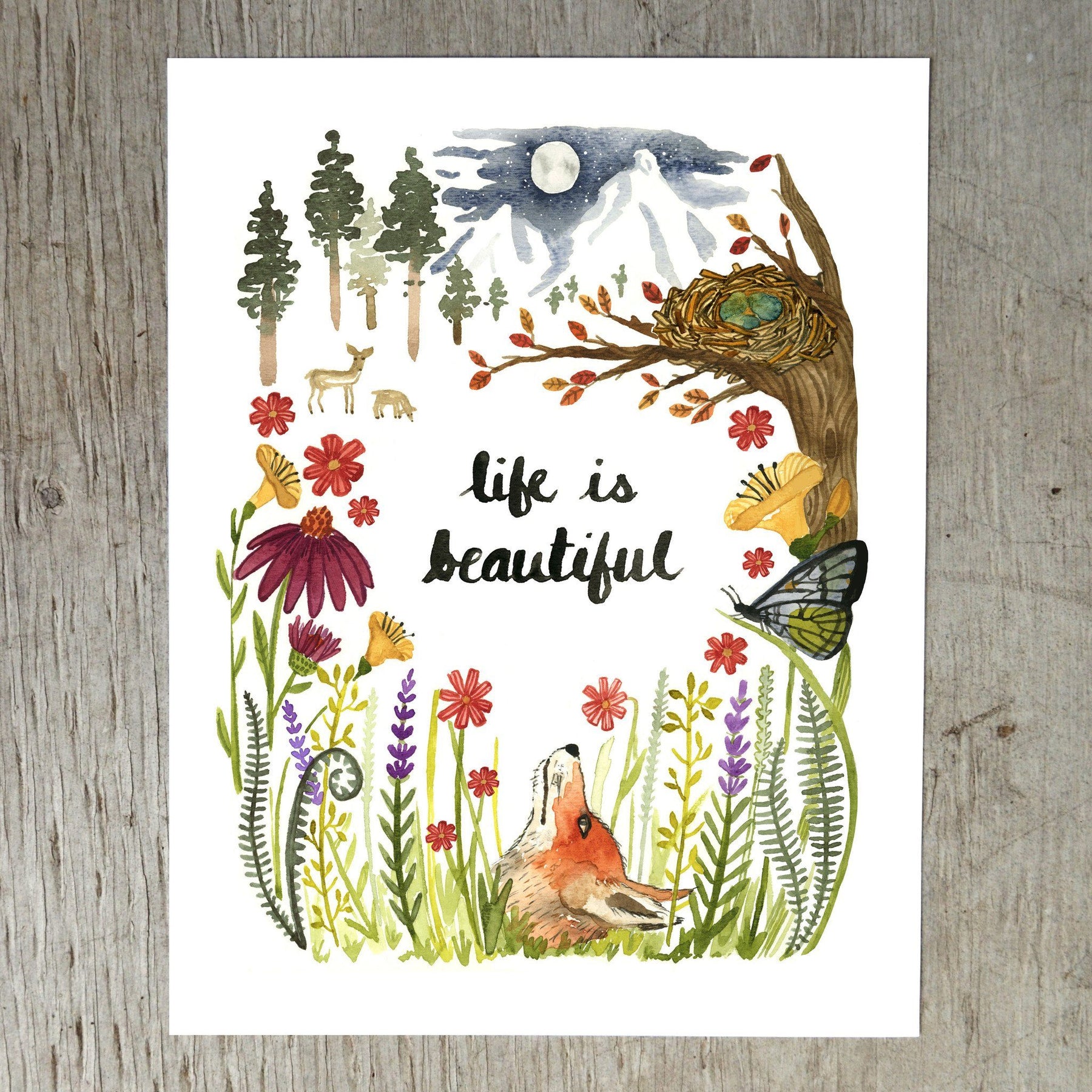 Life Is Beautiful Art Print – Little Truths Studio